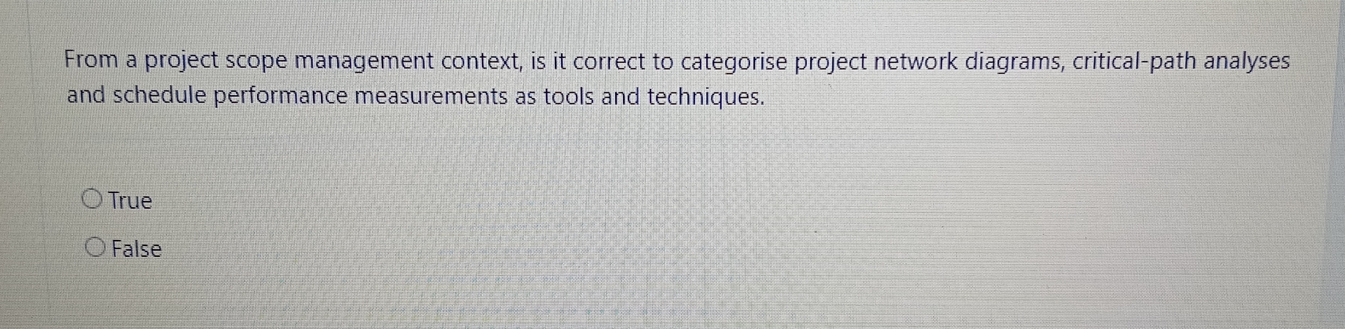 Solved From a project scope management context, is it | Chegg.com