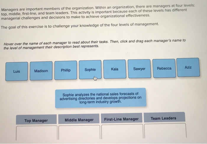 Solved Managers are important members of the organization. | Chegg.com