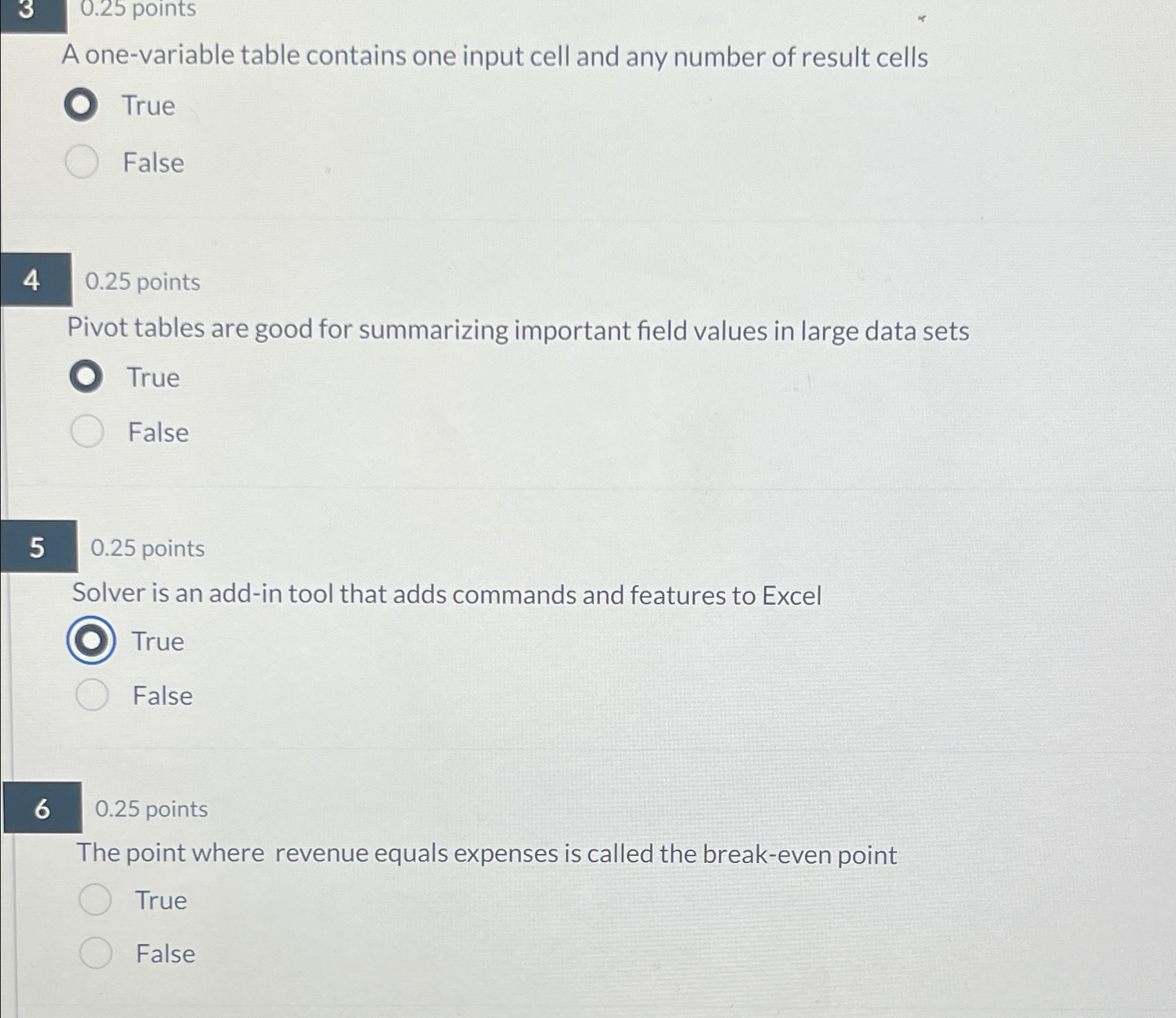 Solved 0.25 ﻿pointsA one-variable table contains one input | Chegg.com