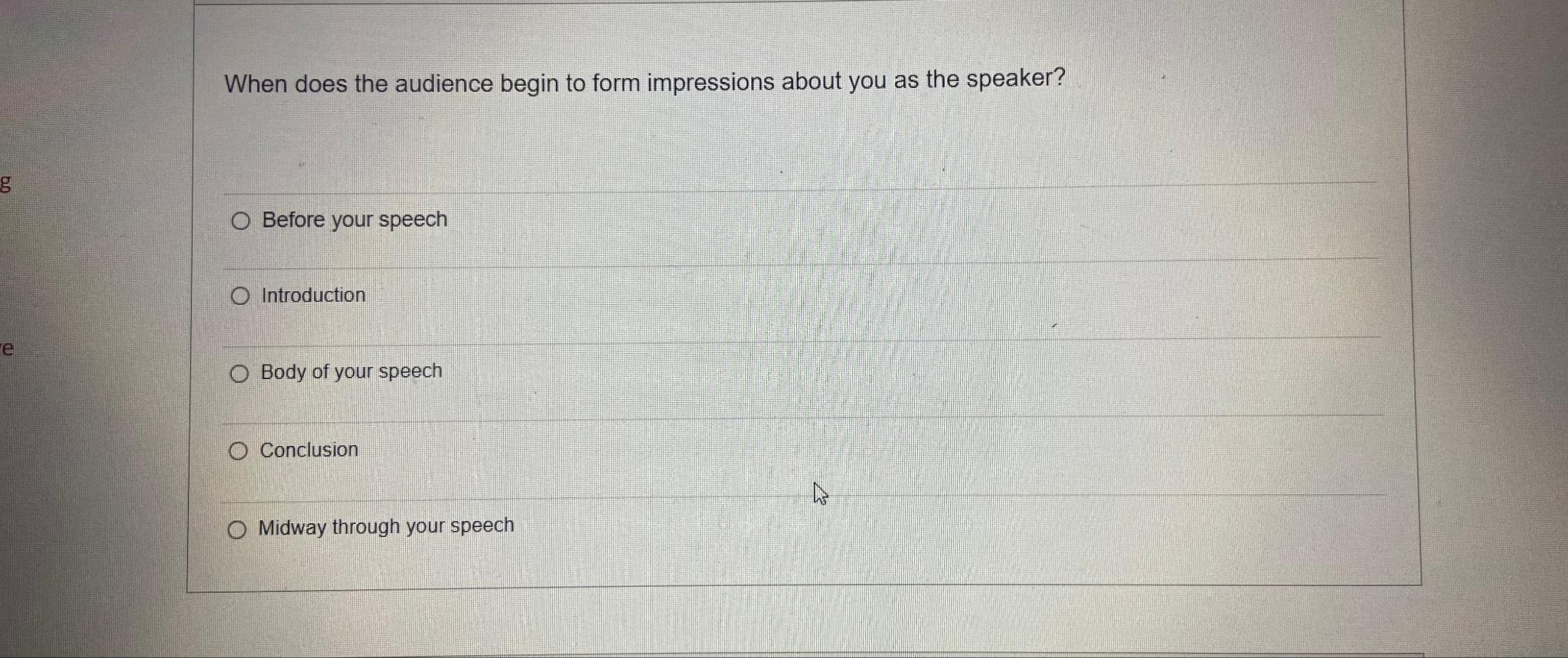Solved When does the audience begin to form impressions | Chegg.com