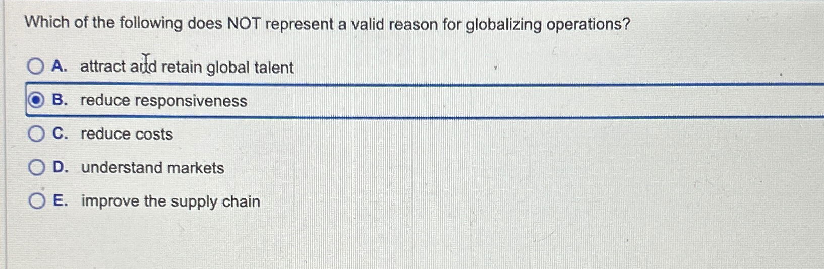 Solved Which of the following does NOT represent a valid | Chegg.com