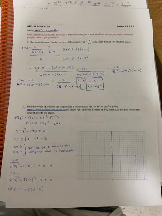 Solved 11025 1-2 1-2 10 - 3 OFFLINE HOMEWORK Section 2.4 2.5 | Chegg.com Solved 11025 1-2 1-2 10 - 3 OFFLINE HOMEWORK Section 2.4 2.5 | Chegg.com