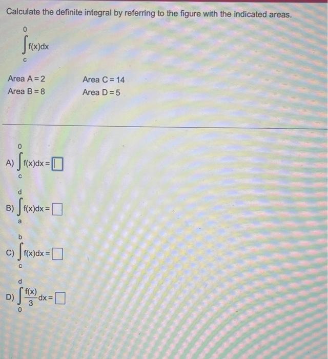 Solved Calculate the definite integral by referring to the | Chegg.com