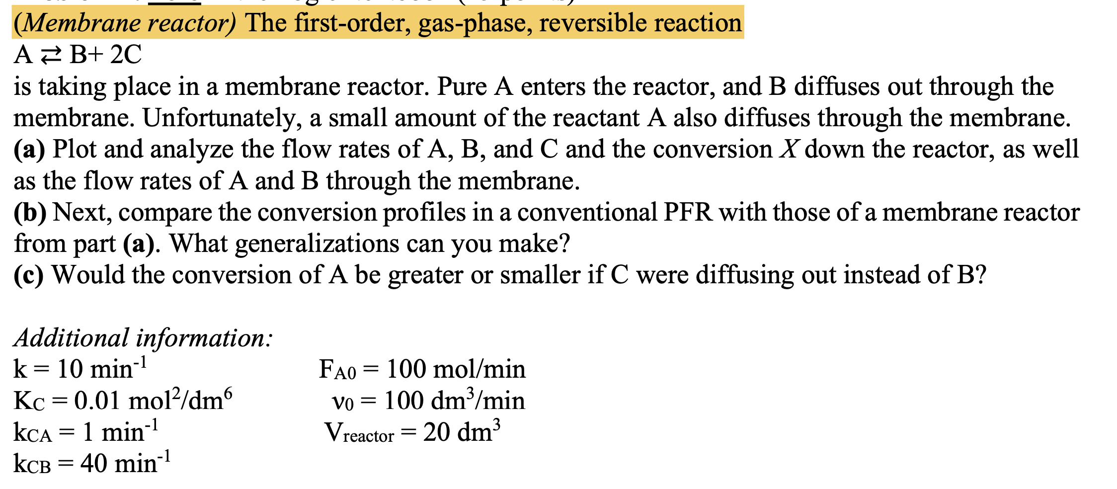 Solved P6.6 - ﻿ELEMENTS OF CHEMICAL REACTION NGINEERING | Chegg.com