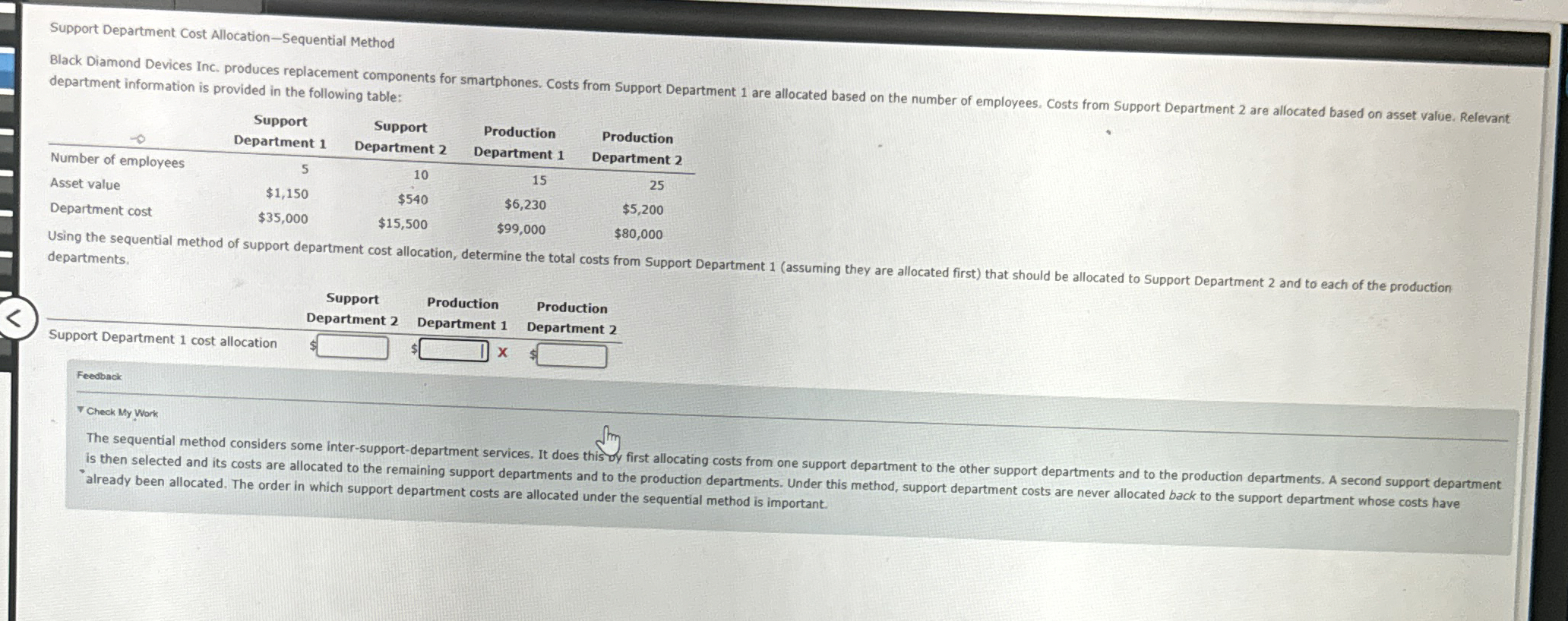 Solved ﻿Check My Workalready been allocated. The order in | Chegg.com