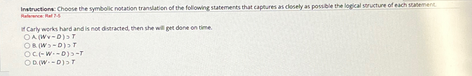 Solved Instructions: Choose the symbolic notation | Chegg.com