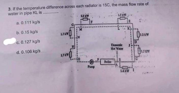 Solved 3. If the temperature difference across each radiator | Chegg.com