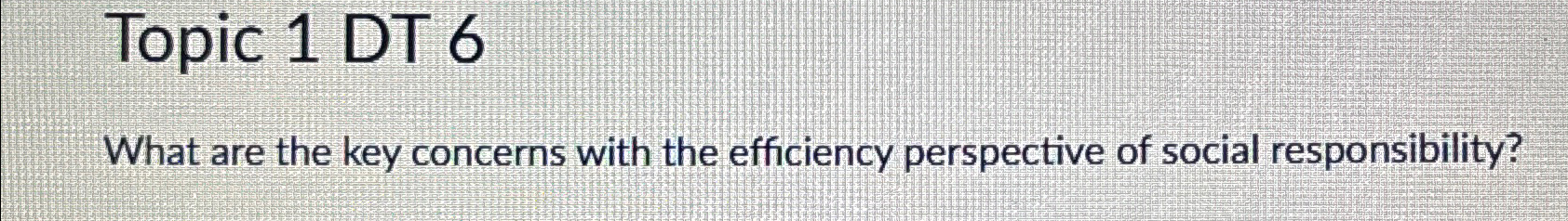 Solved What are the key concerns with the efficiency | Chegg.com