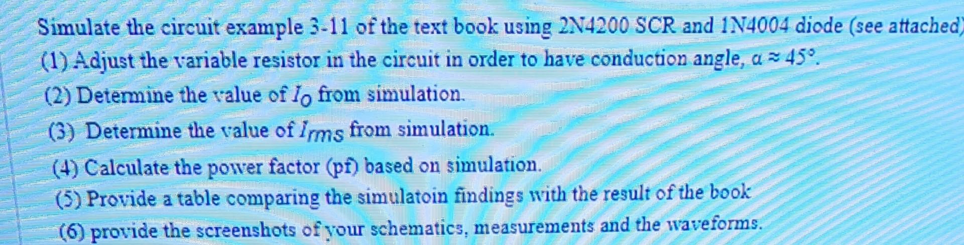 Solved Simulate the circuit example 3-11 of the text book | Chegg.com