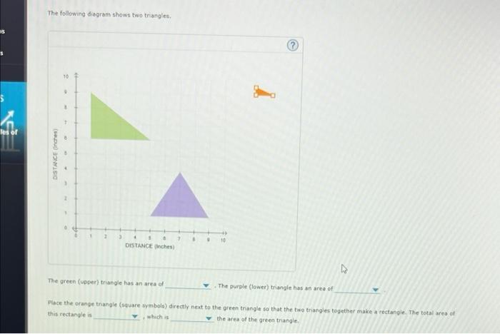 Solved The following diagram shows two triangles, 10 les of | Chegg.com