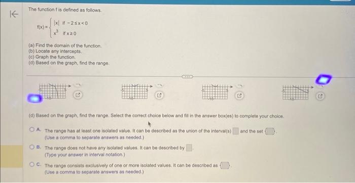 Solved The function f is defined as follows. f(x)={∣x∣x3 if | Chegg.com
