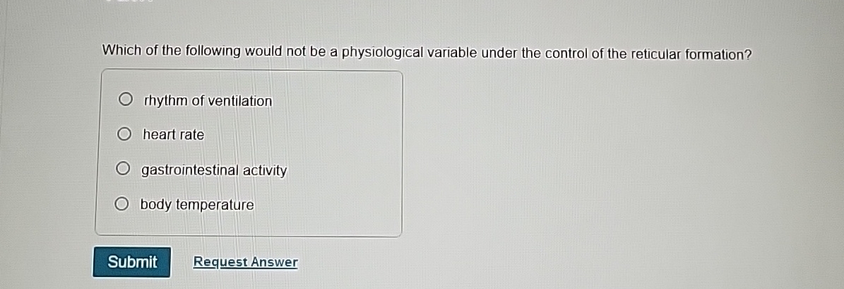 Solved Which of the following would not be a physiological | Chegg.com