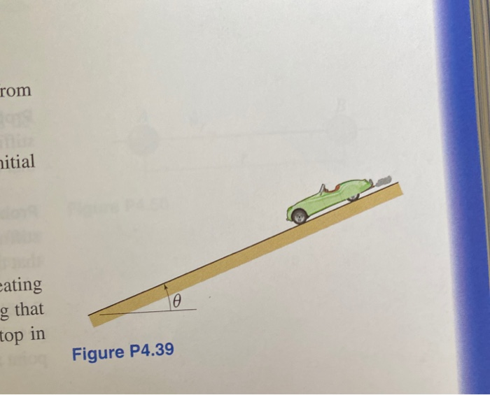 Solved Problem 4.39 A classic car is driving down an incline | Chegg.com