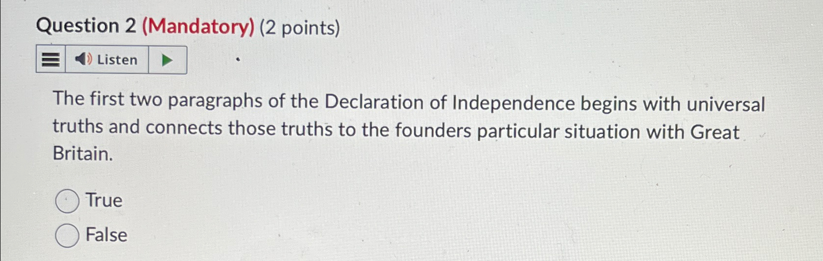 Solved Question 2 (Mandatory) (2 ﻿points)The first two | Chegg.com