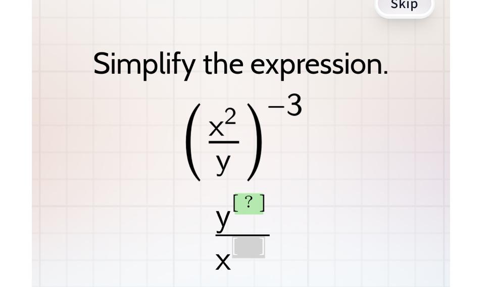 Solved Simplify the expression.(x2y)-3y[?]x | Chegg.com