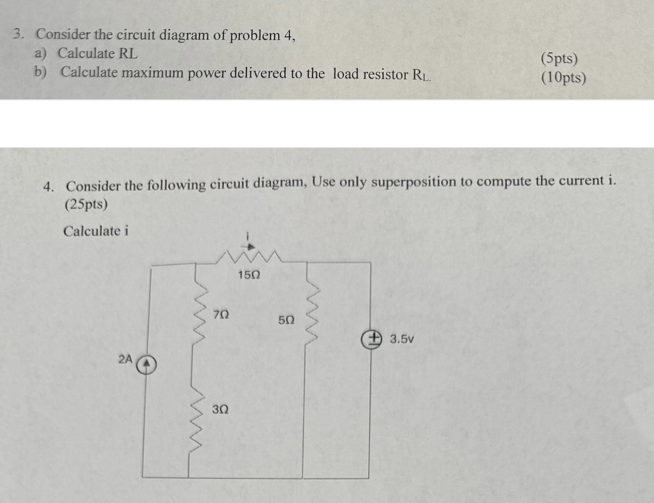 Consider the circuit diagram of problem 4 ,a) | Chegg.com