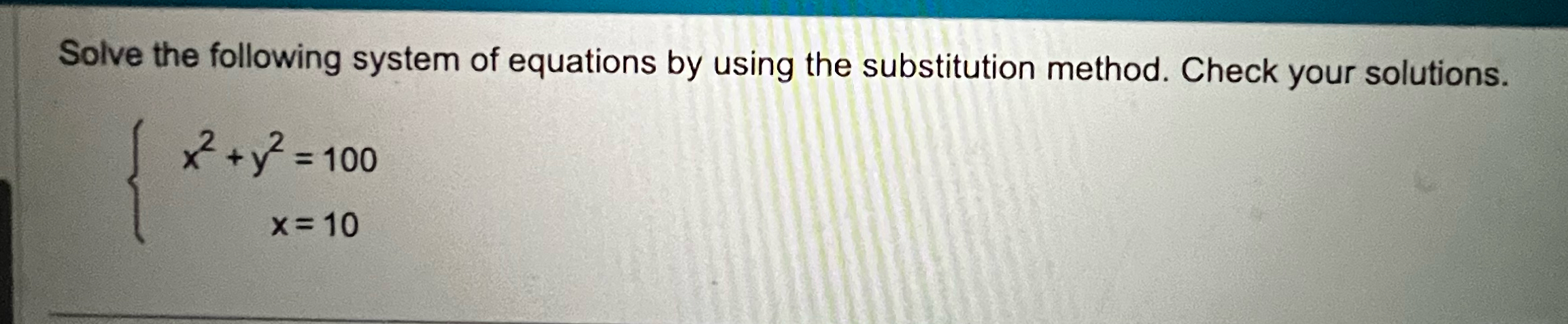Solved Solve the following system of equations by using the | Chegg.com