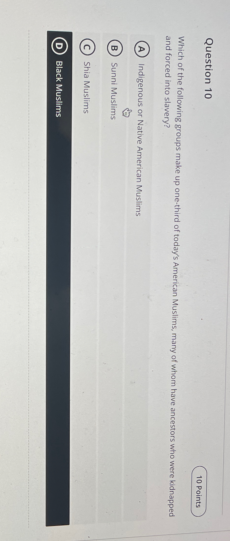 Solved Question 1010 ﻿PointsWhich of the following groups | Chegg.com