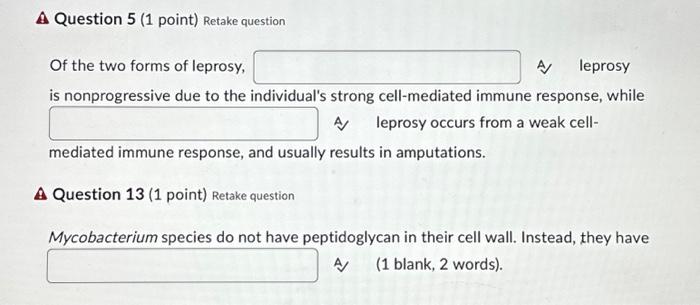 Solved A Question 5 (1 point) Retake question Of the two | Chegg.com