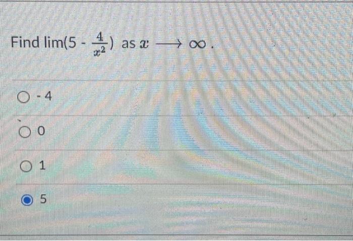 Solved want to check my work on example problemFind lim(5 - | Chegg.com