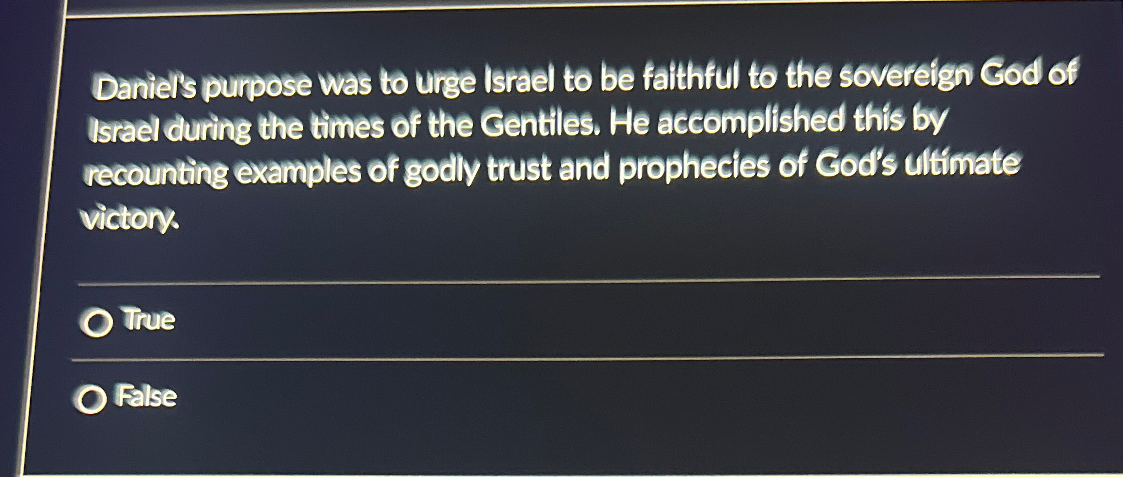 Solved Daniels purpose was to urge lsrael to be falthful to | Chegg.com