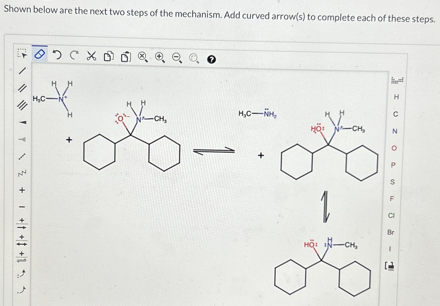 Solved Shown below are the next two steps of the mechanism. | Chegg.com