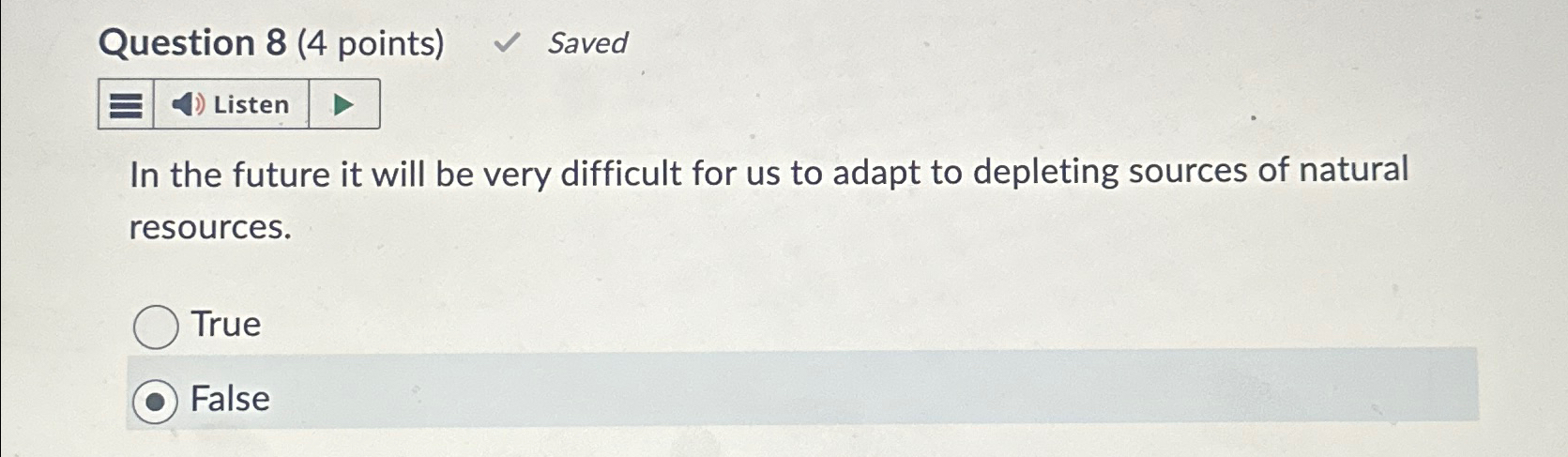 Solved Question 8 (4 ﻿points) ﻿SavedListenIn the future it | Chegg.com
