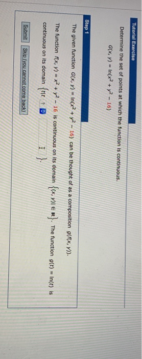 Solved Tutorial Exercise Determine the set of points at | Chegg.com
