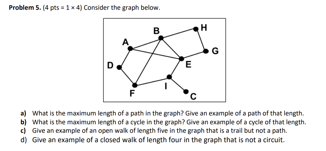 Solved Problem 5. \( (4 \) ﻿pts \( =1 \times 4) \) ﻿Consider | Chegg.com