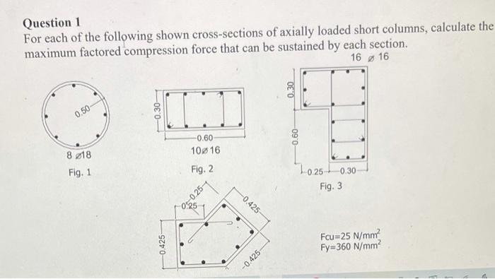 Solved Question 1 For each of the following shown | Chegg.com