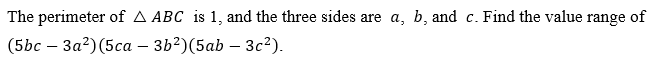Solved The perimeter of triangle ABC is 1, ﻿and the three | Chegg.com
