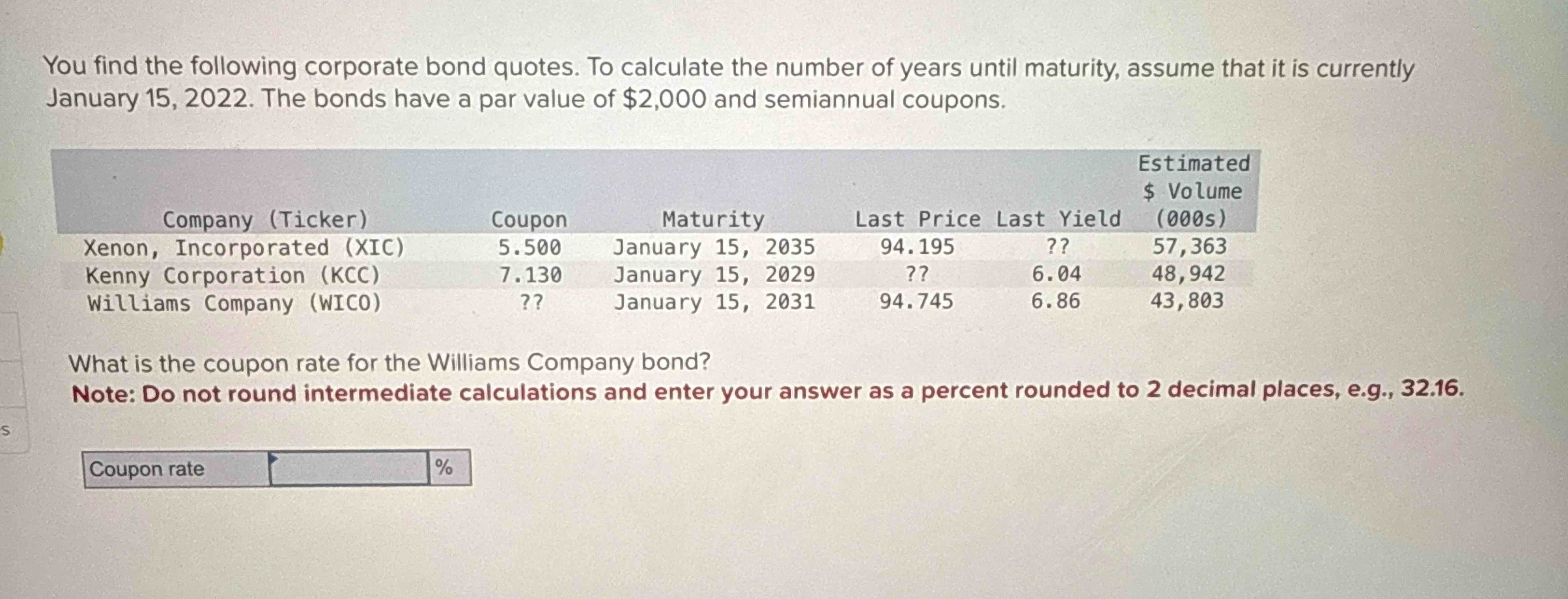 Solved You find the following corporate bond quotes. To | Chegg.com