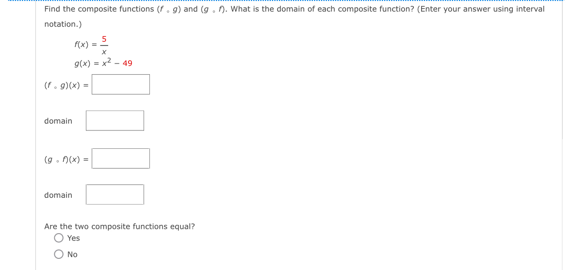 Solved Find the composite functions (f@g) ﻿and (g@f). ﻿What | Chegg.com