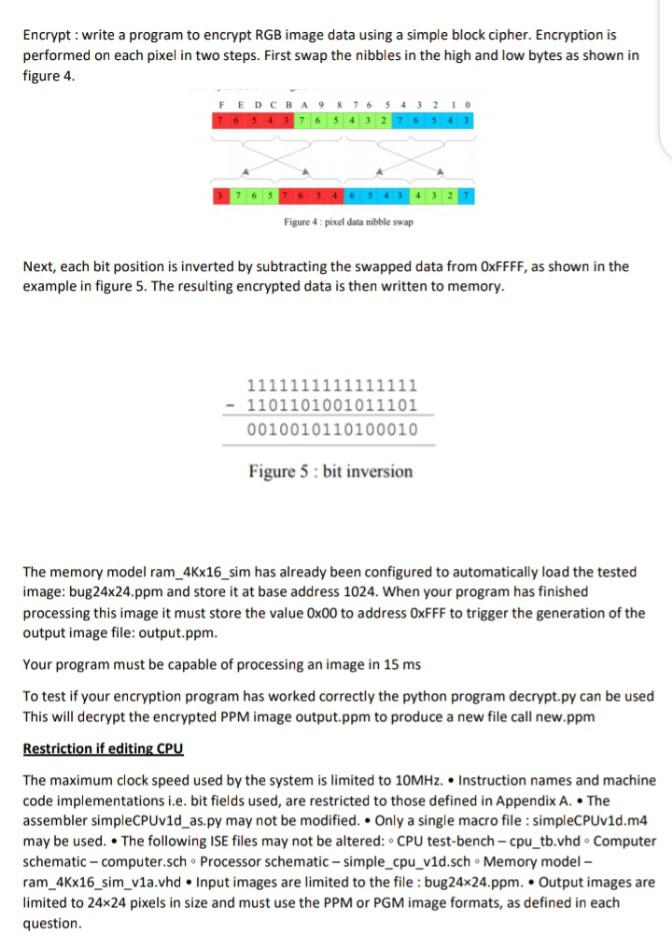 Solved Encrypt: write a program to encrypt RGB image data | Chegg.com