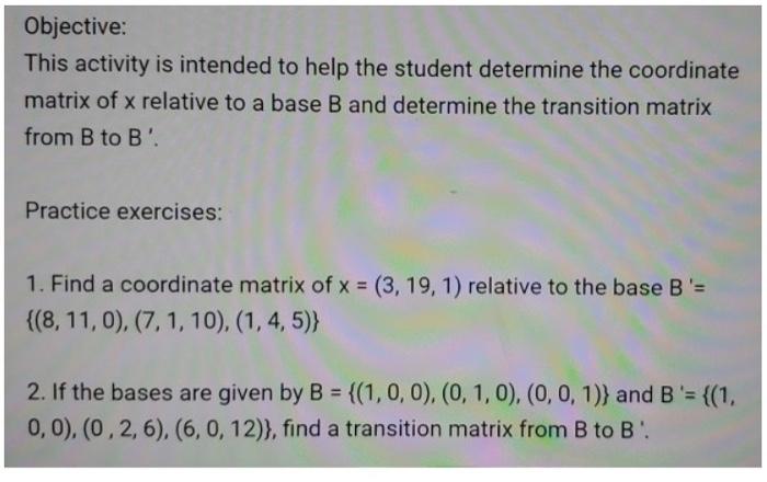 Solved This activity is intended to help the student | Chegg.com