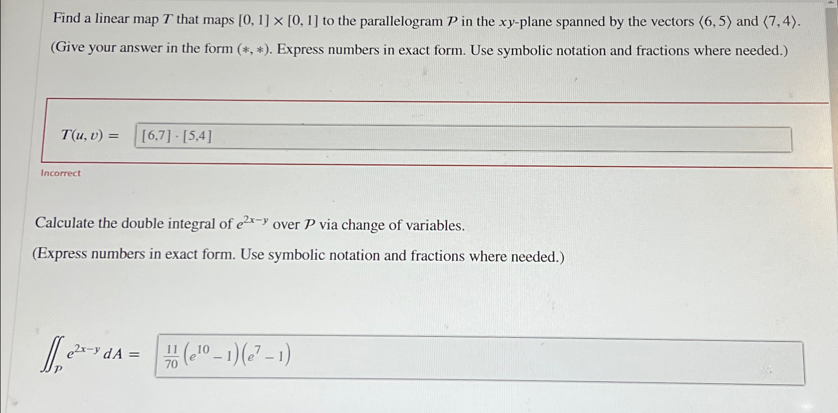 Solved Find a linear map T ﻿that maps [0,1]×[0,1] ﻿to the | Chegg.com