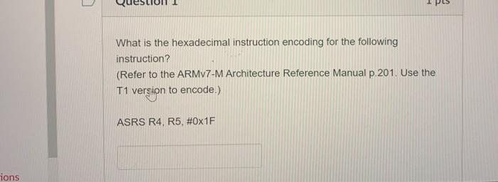 Solved What is the hexadecimal instruction encoding for the | Chegg.com