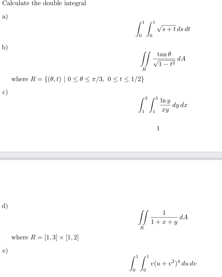 Solved Calculate the double | Chegg.com