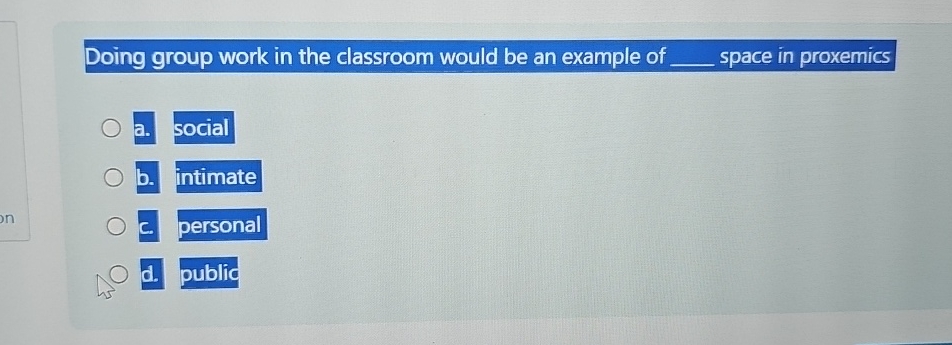 Solved Doing group work in the classroom would be an example | Chegg.com