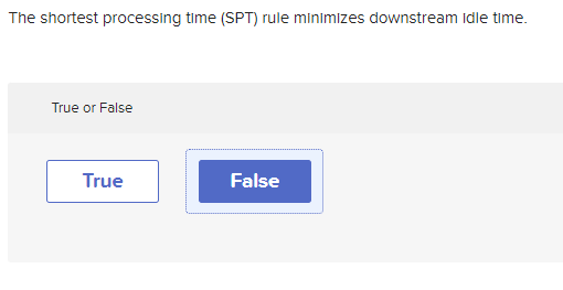 Solved The shortest processing time (SPT) rule minimizes | Chegg.com Solved The shortest processing time (SPT) rule minimizes | Chegg.com