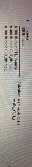 Solved 1. (5 points) 100 lb-mole Calculate n (Ib-mole CH) m | Chegg.com