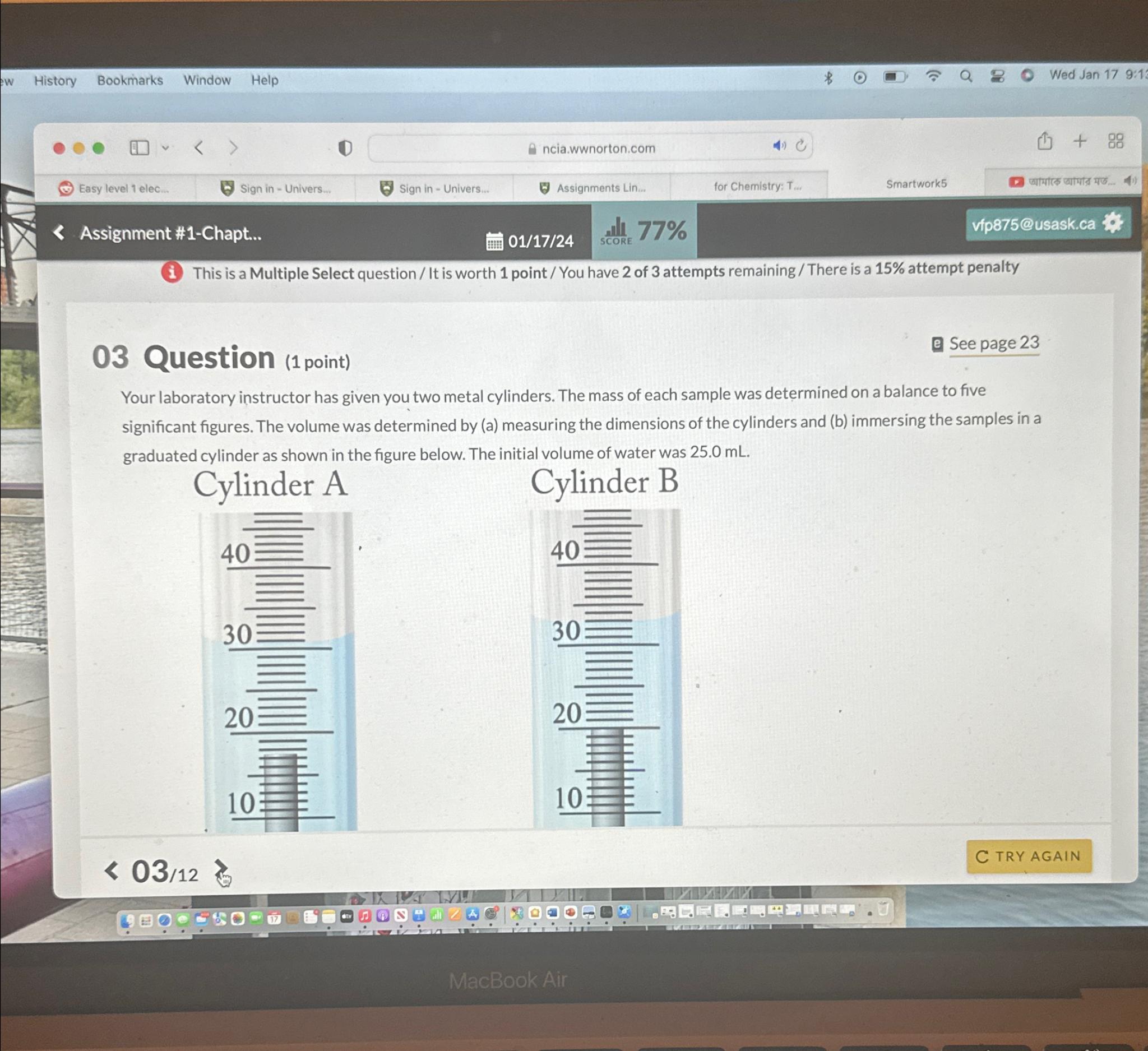 Solved 03 ﻿Question (1 ﻿point)See page 23Your laboratory | Chegg.com