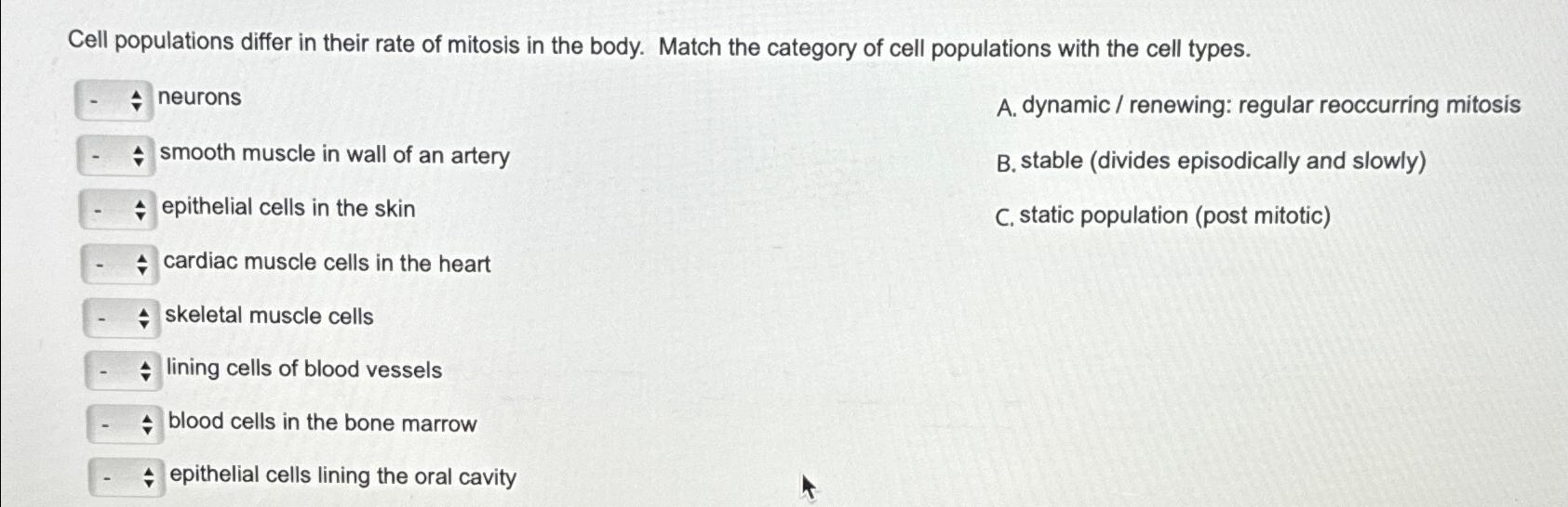 Solved Cell populations differ in their rate of mitosis in | Chegg.com