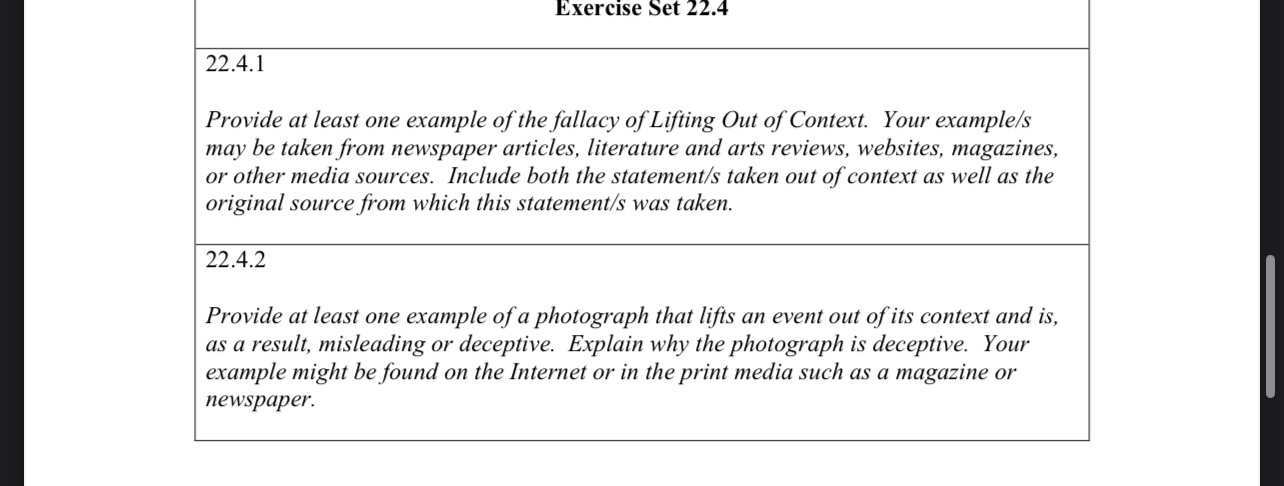 Solved Exercise Set 22.422.4.1Provide at least one example | Chegg.com