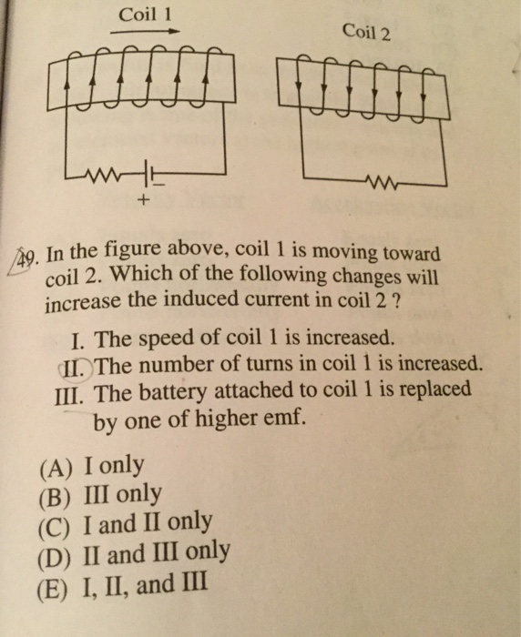 Solved Coil 1 Coil 2 Lotte Do In the figure above, coil 1 is | Chegg.com