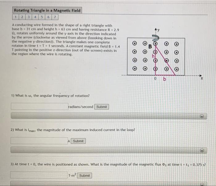 Solved Rotating Triangle in a Magnetic Field A conducting | Chegg.com
