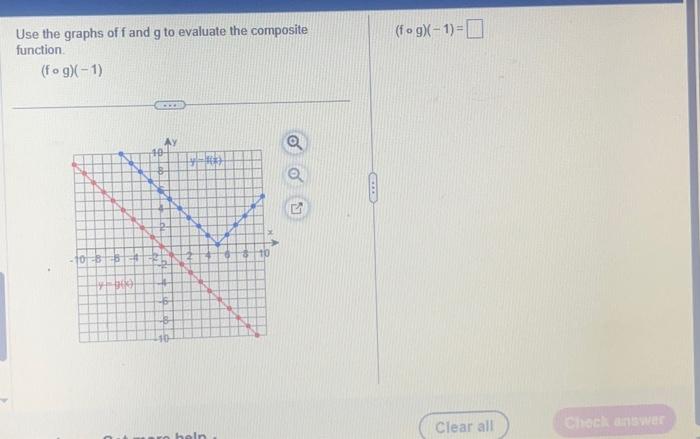 Solved Use the graphs of f and g to evaluate the composite | Chegg.com