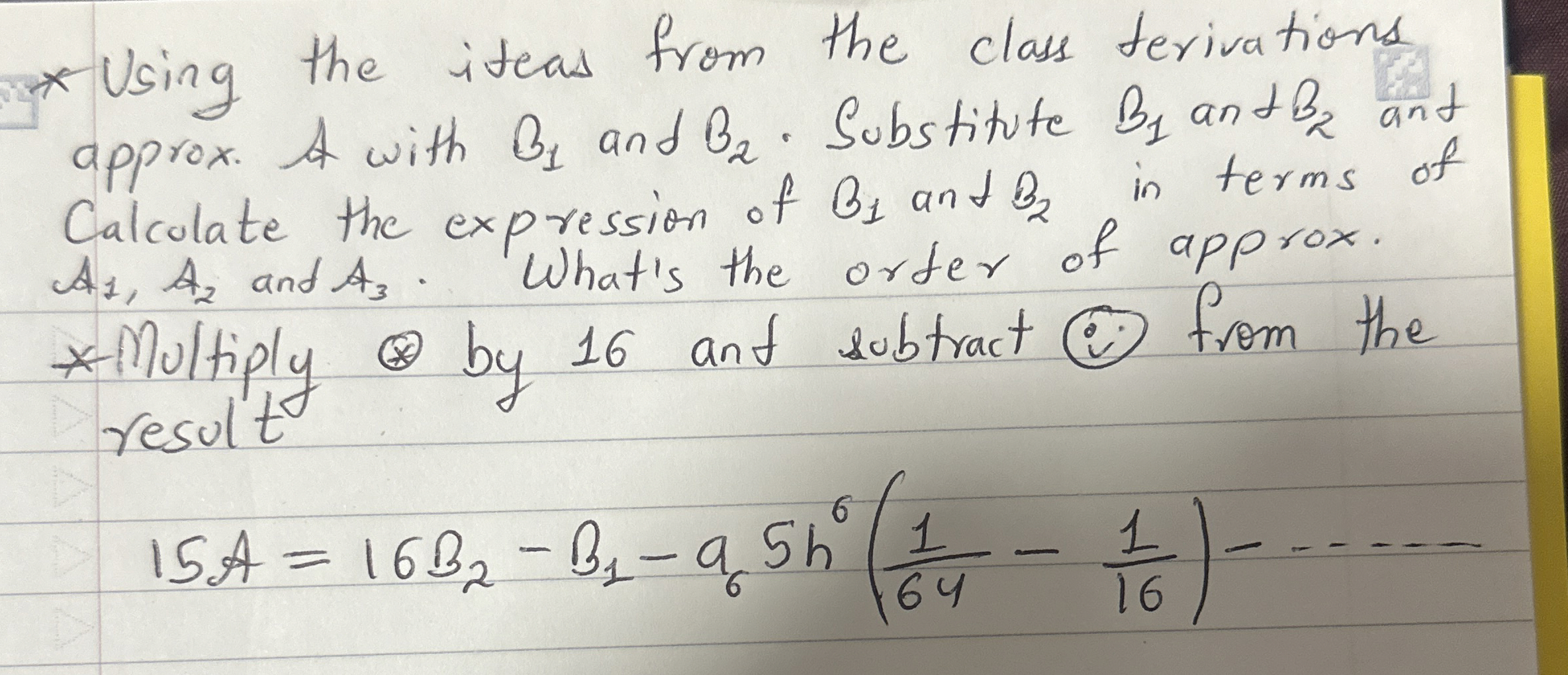 Solved Using the ideas from the class derivations approx. A | Chegg.com