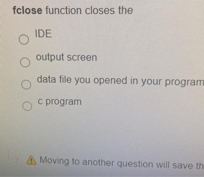 Solved exit(1) in a C-program means go outside a loop O The | Chegg.com