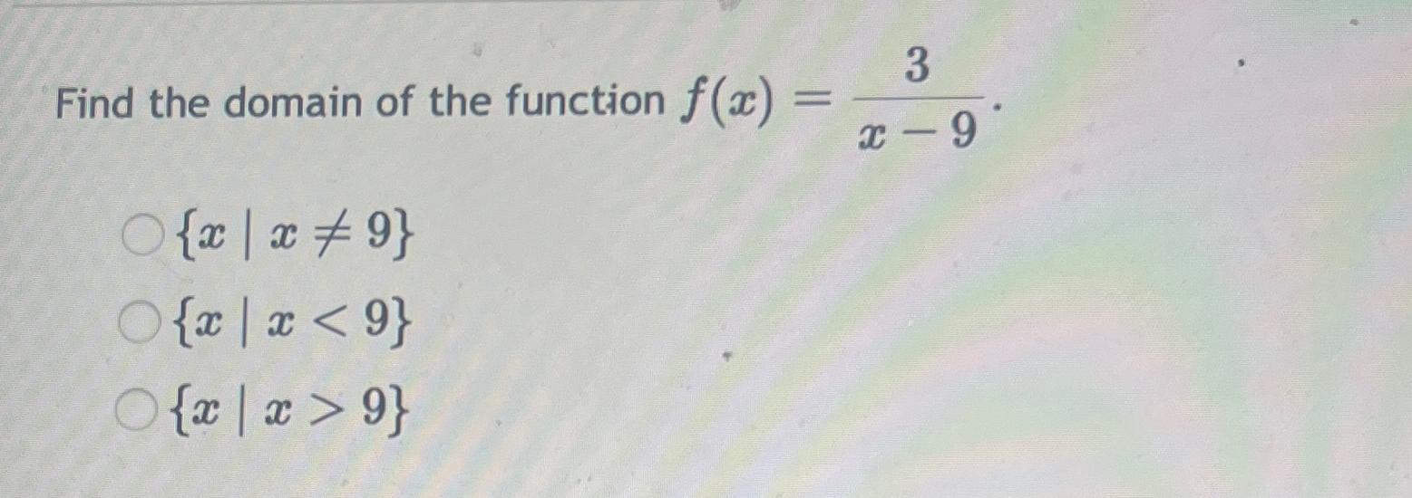 Solved Find the domain of the function | Chegg.com